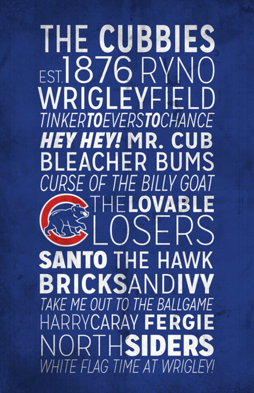Chicago Cubs Print - Etsy