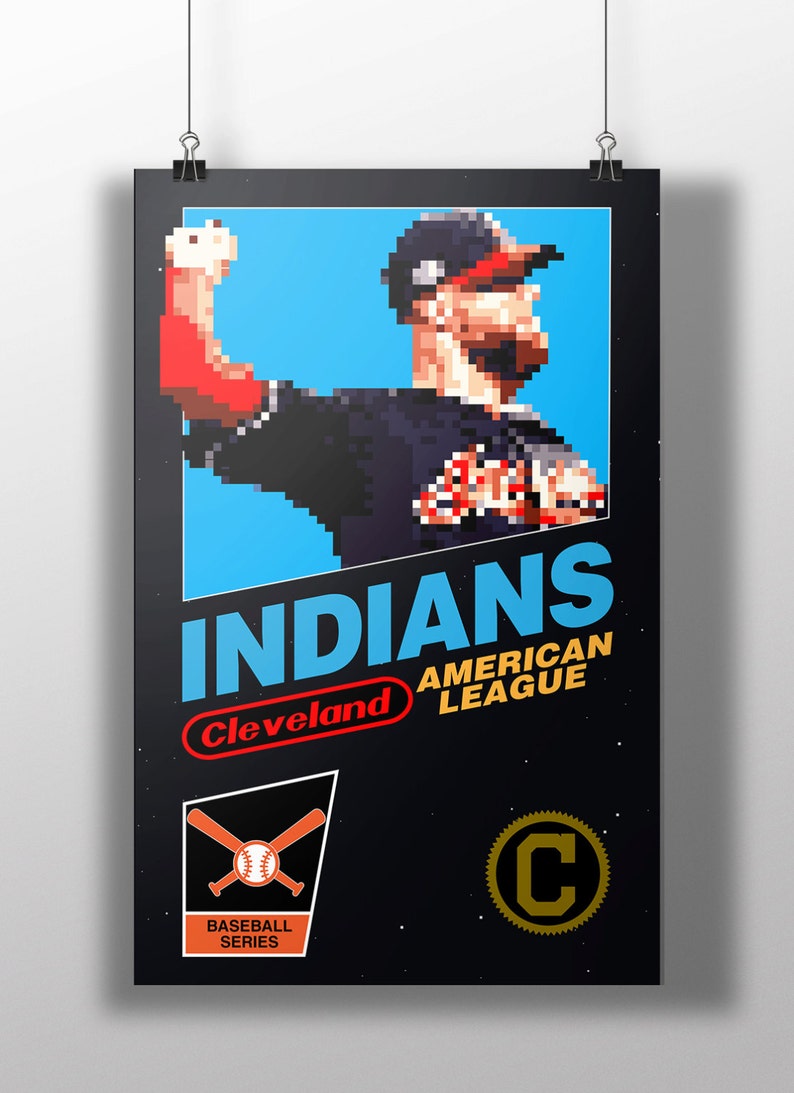 Cleveland Indians Retro NES Box Art Print- Cory Kluber - Etsy