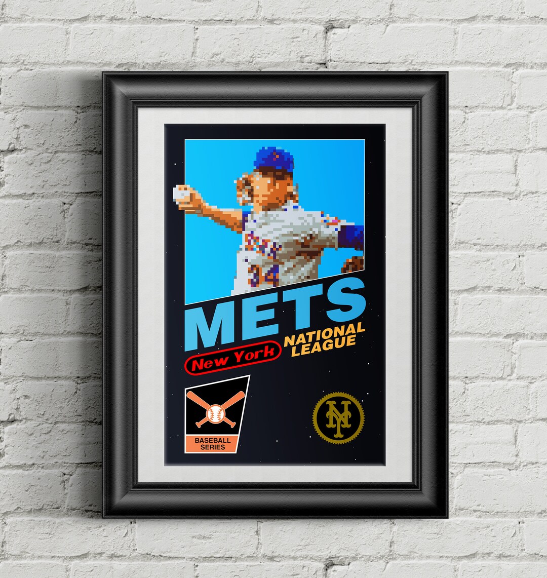 New York Mets Retro NES Box Art Print- Noah Syndergaard - Etsy