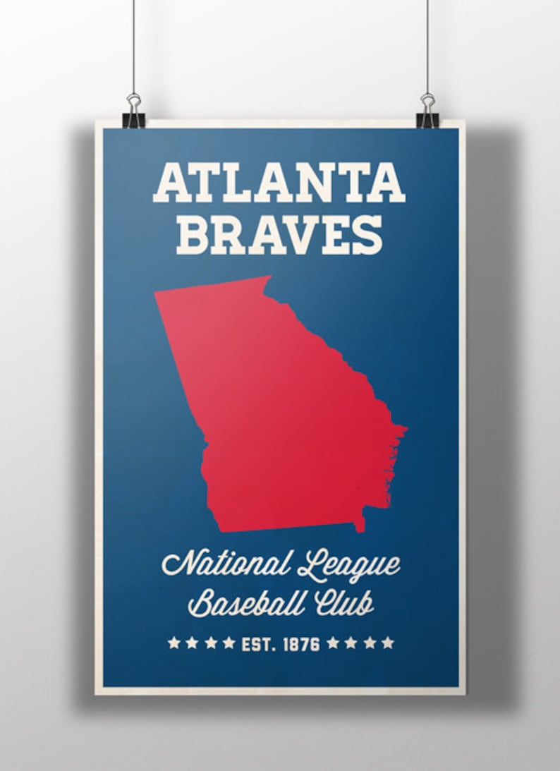 Atlanta Braves Minimalist Print - Etsy