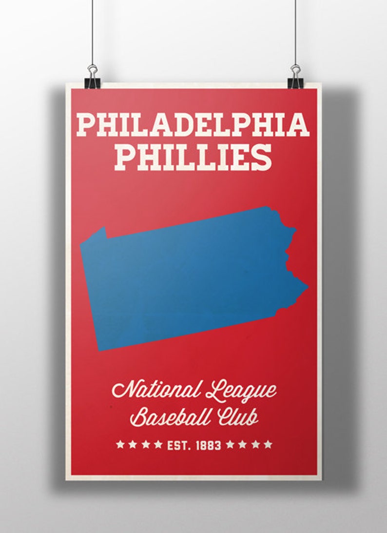 Philadelphia Phillies Minimalist Print - Etsy