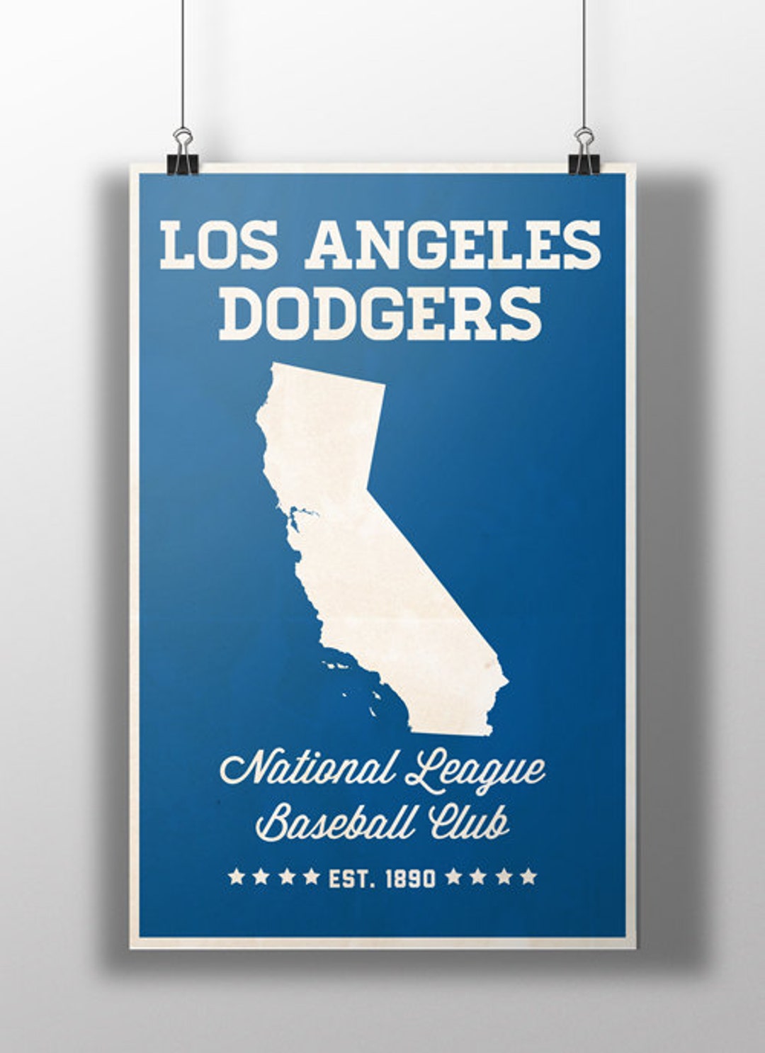 Los Angeles Dodgers Minimalist Print - Etsy