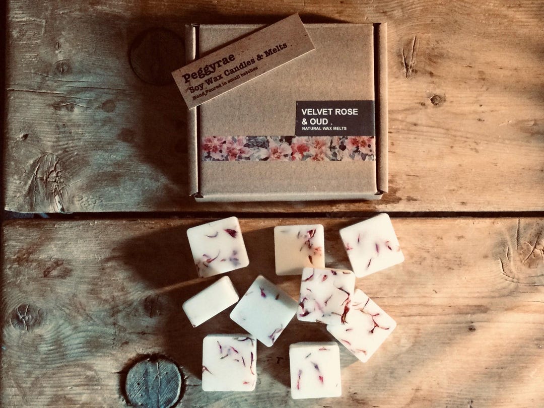 VELVET ROSE & OUD Luxury Home Scent - 9 Square Wax Melts in a Gift Box ...