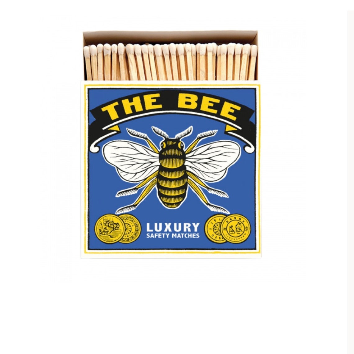 The Bee Design Letterpress Printed Square Matchbox Long | Etsy