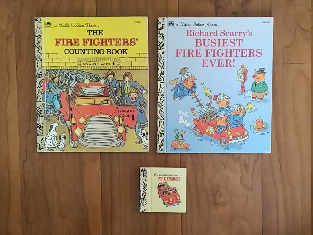 Vintage Little Golden Book Firefighter Lot of 3 - Etsy