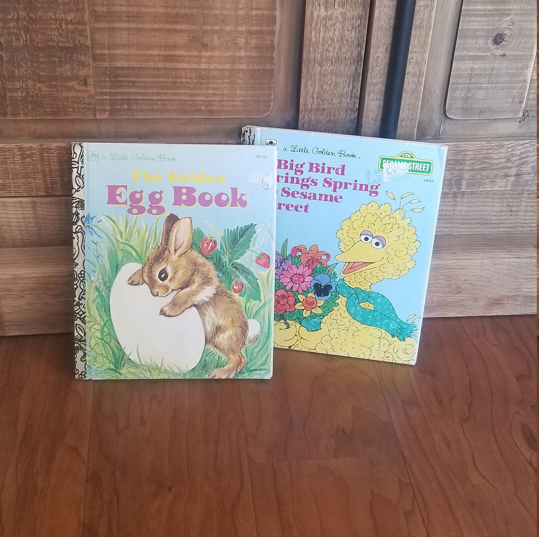 Vintage Golden Books Springtime the Golden Egg Book / Big Bird Brings ...