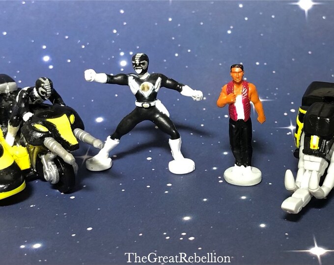 Mighty Morphin Power Rangers Micro Machines #2 Black Ranger Mini Figure ...