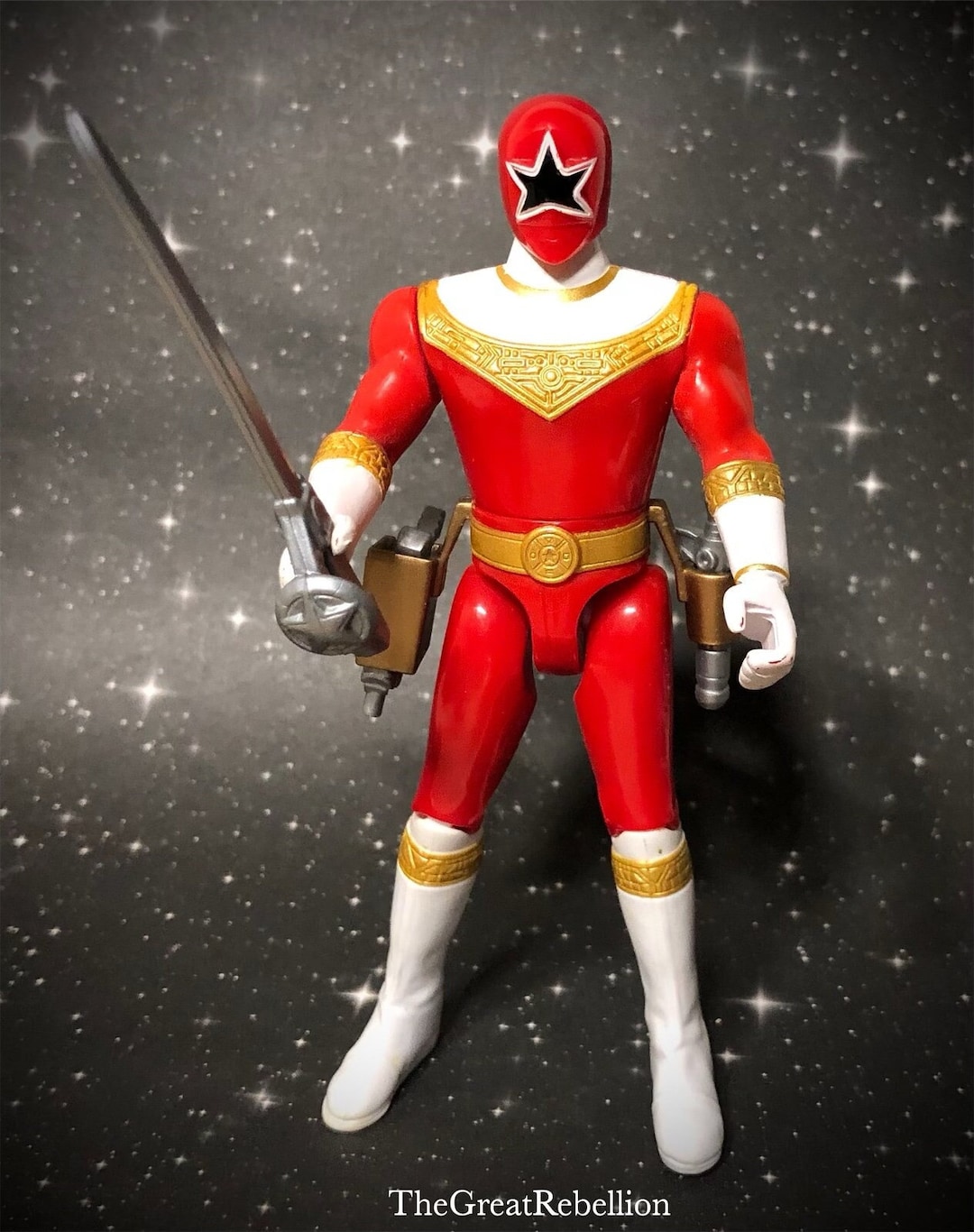 Power Rangers Zeo Red Ranger V Action Figure Complete 1996 Bandai - Etsy