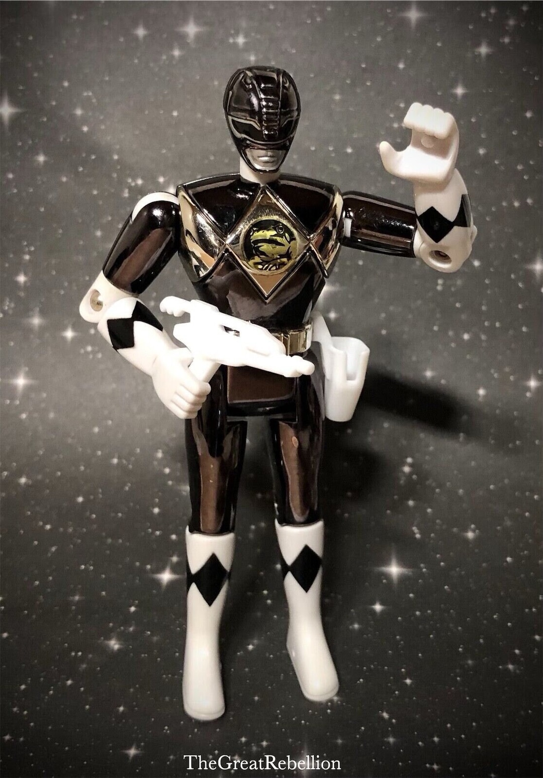 Mighty Morphin Power Rangers Movie Edition Black Ranger Metallic Figure 1995 Bandai MMPR - Etsy