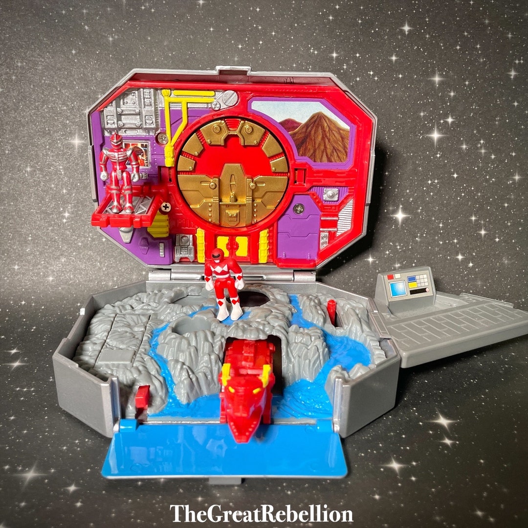 Mighty Morphin Power Rangers Red Rangers Micro Playset Mini Figures ...