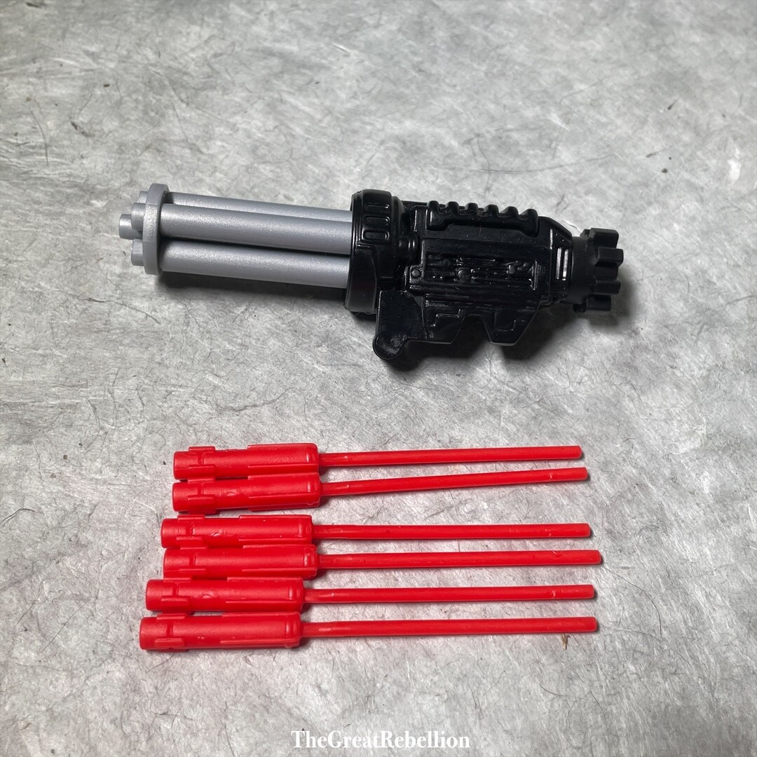 GI Joe Extreme Lt Stone Gattling Launcher and Missiles Accessories ...