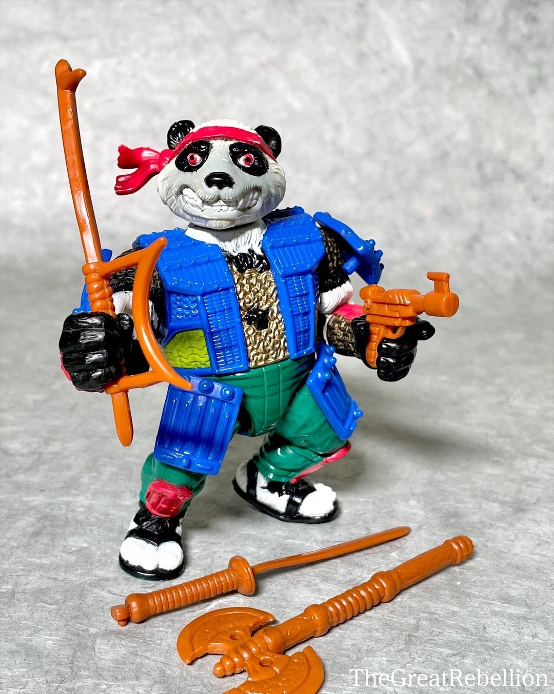 Teenage Mutant Ninja Turtles Panda Khan Action Figure Complete 1990 ...