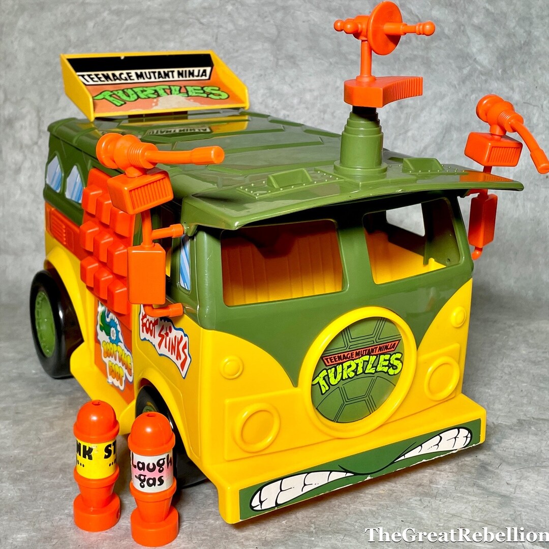 Teenage Mutant Ninja Turtles Party Wagon Van Vehicle Complete 1989 ...