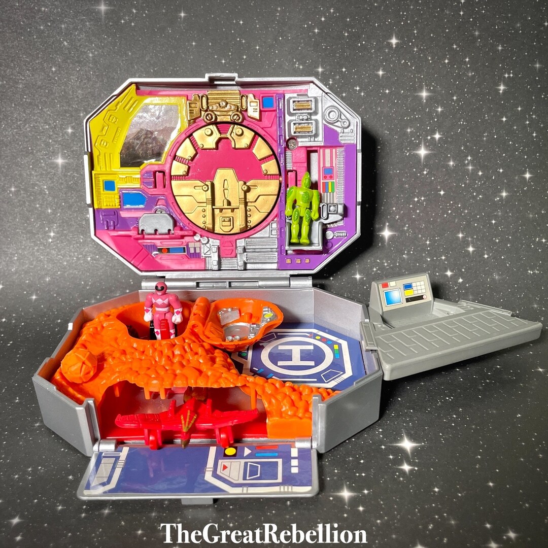 Mighty Morphin Power Rangers Pink Rangers Micro Playset Mini Figures ...