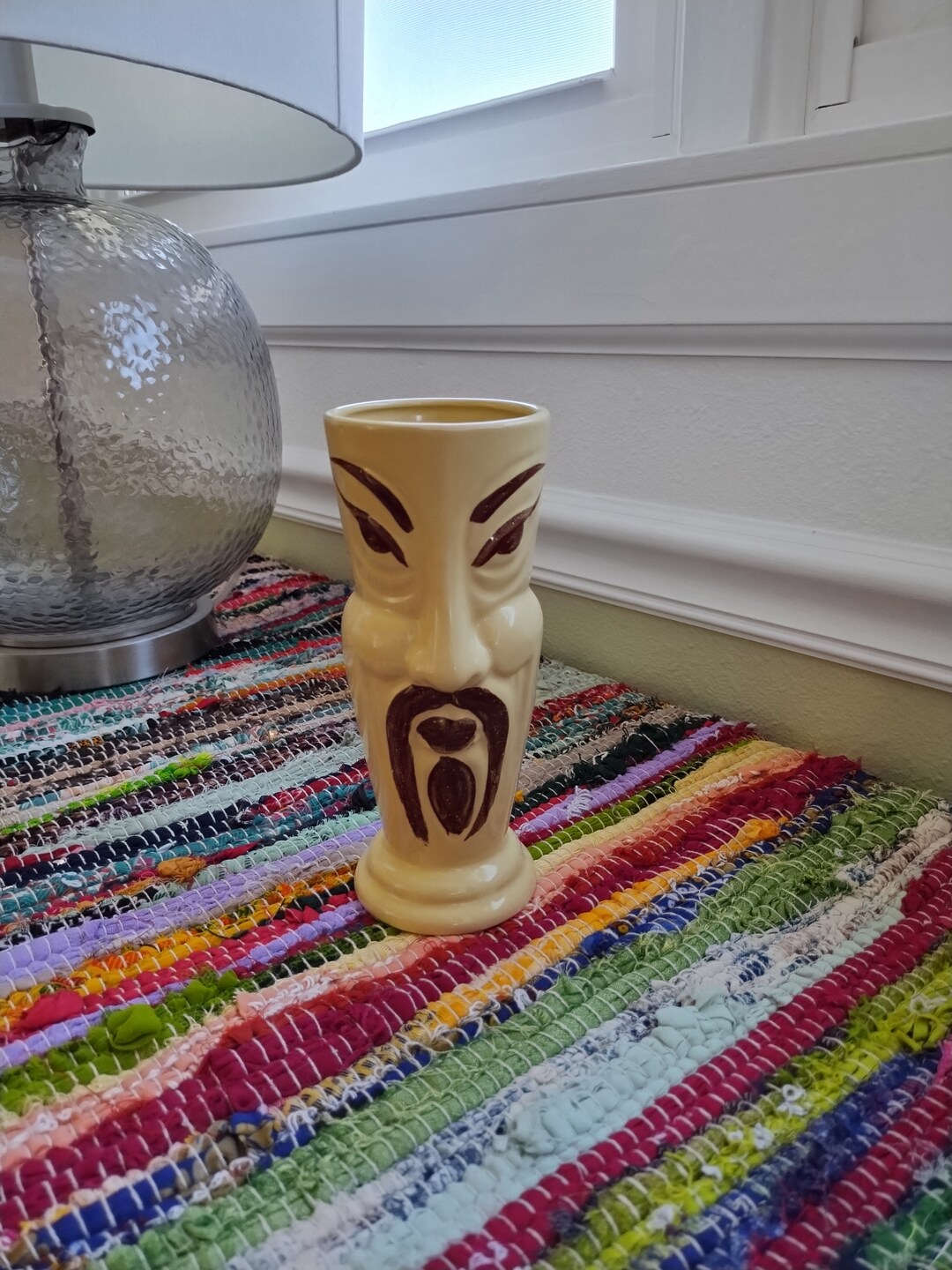 Vintage Tiki Cocktail Mug, Face With Fu Manchu, Orchids of Hawaii R 82 ...