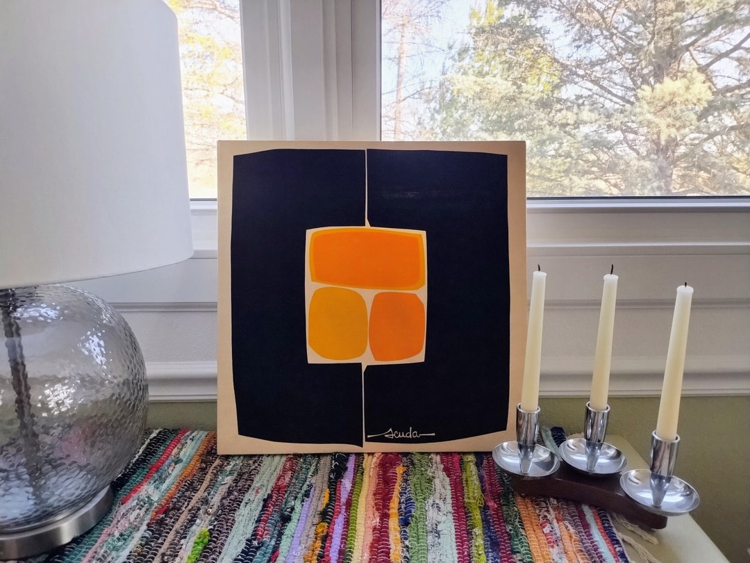 Vintage Mid Century Modern Geometric Textile Wall Art, MCM Art, Scuda ...