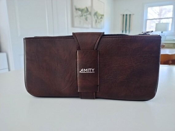 Vintage Faux Leather Brown Organizer Wallet By Amity,… - Gem