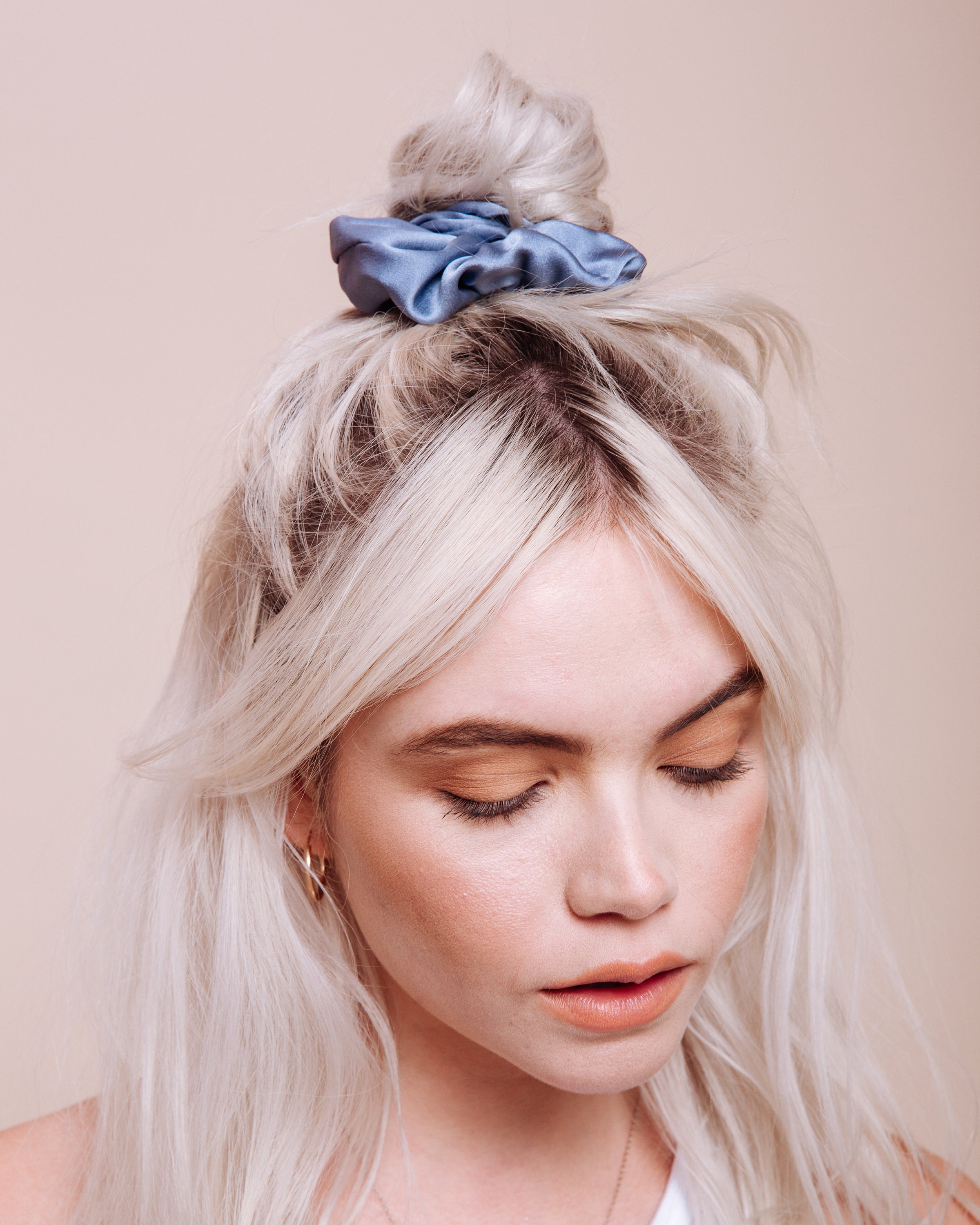 Silk Scrunchie Blue Jean Baby | Etsy