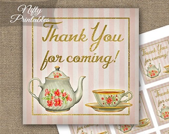 Tea party thank you | Etsy