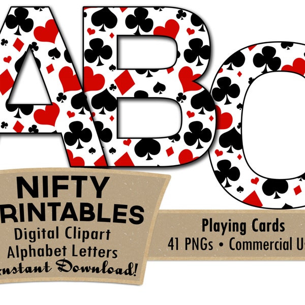 Deck of Cards Letters - Etsy UK