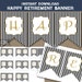 Retirement Banner Printable Happy Retirement Banner Black - Etsy