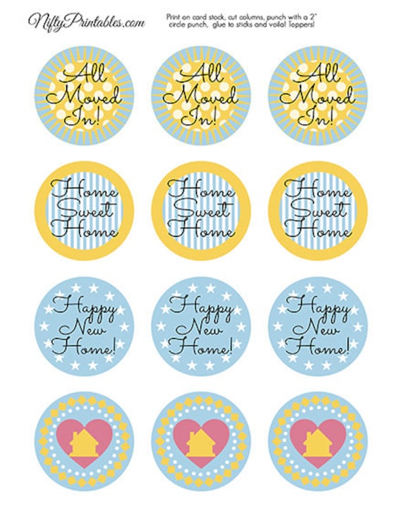 House Cupcake Toppers