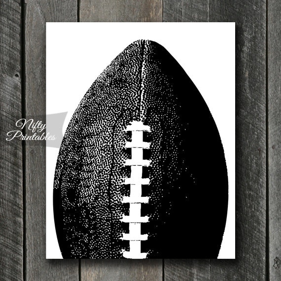 Football Print INSTANT DOWNLOAD Football Art Football - Etsy