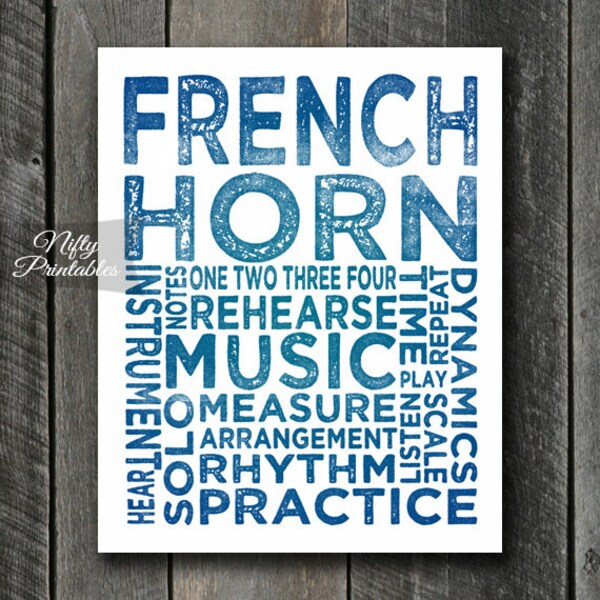French Horn Poster - Etsy