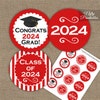 Pink Graduation Cupcake Toppers Pink & Gold Glitter Printable 2024 ...