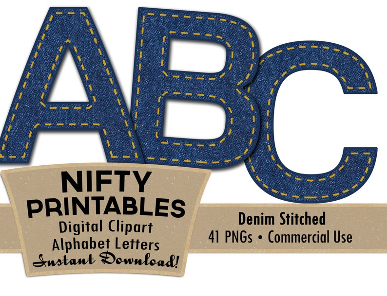 Denim Alphabet Letters Set Navy Blue Denim Jeans Alpha - Etsy