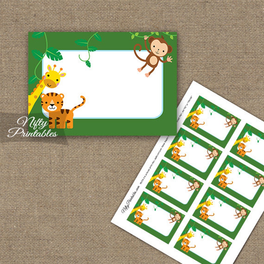 Safari Labels - Safari Food Labels Party Decor - Printable Jungle ...