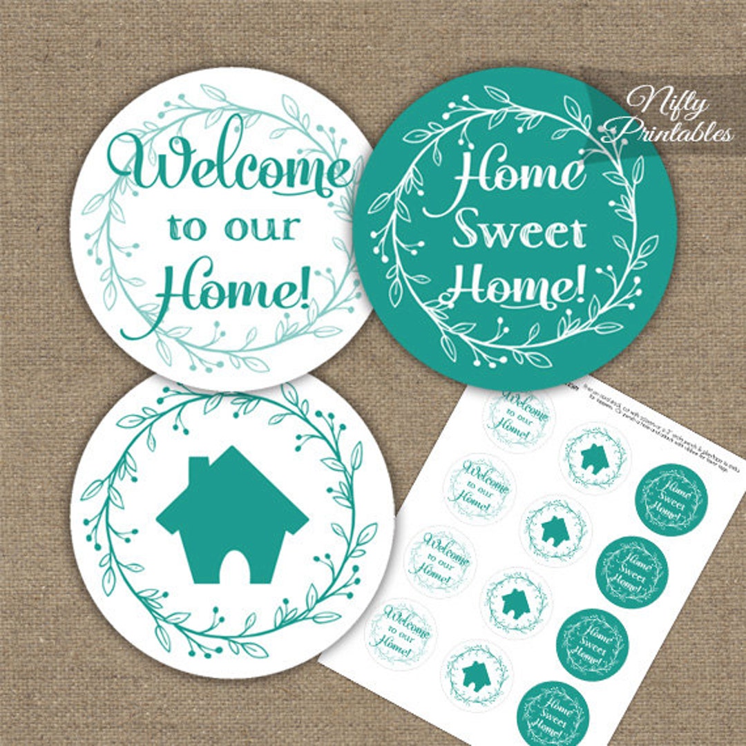 Housewarming Cupcake Toppers - Printable House Warming Party Toppers ...