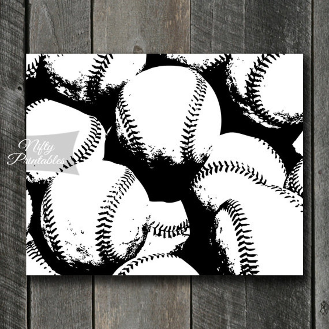 Baseball Print INSTANT DOWNLOAD Baseball Art Baseball Poster Baseball ...