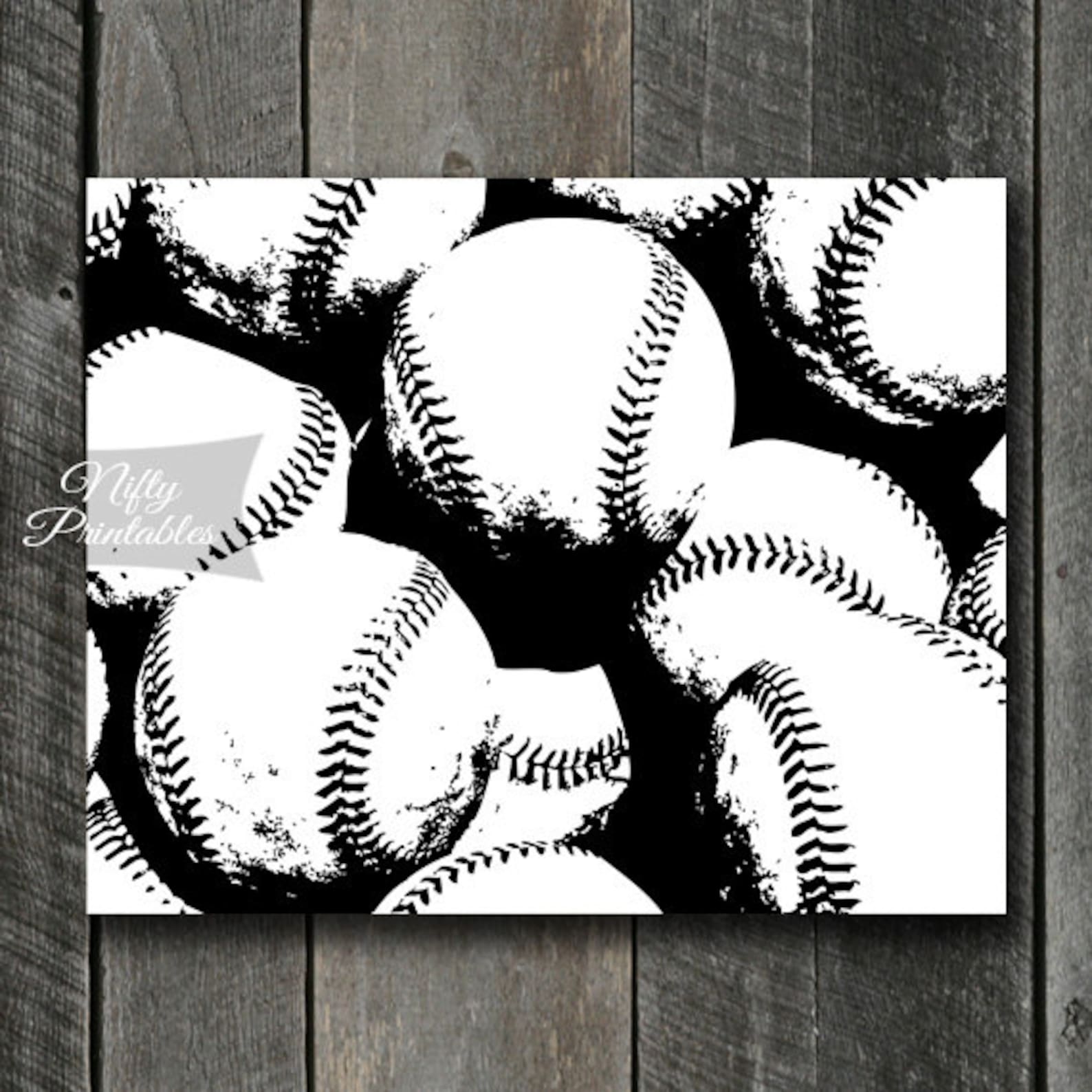 Baseball Print INSTANT DOWNLOAD Baseball Art Baseball | Etsy