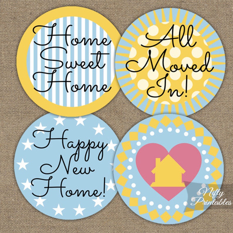 Housewarming Cupcake Toppers - Printable House Warming Party Toppers ...