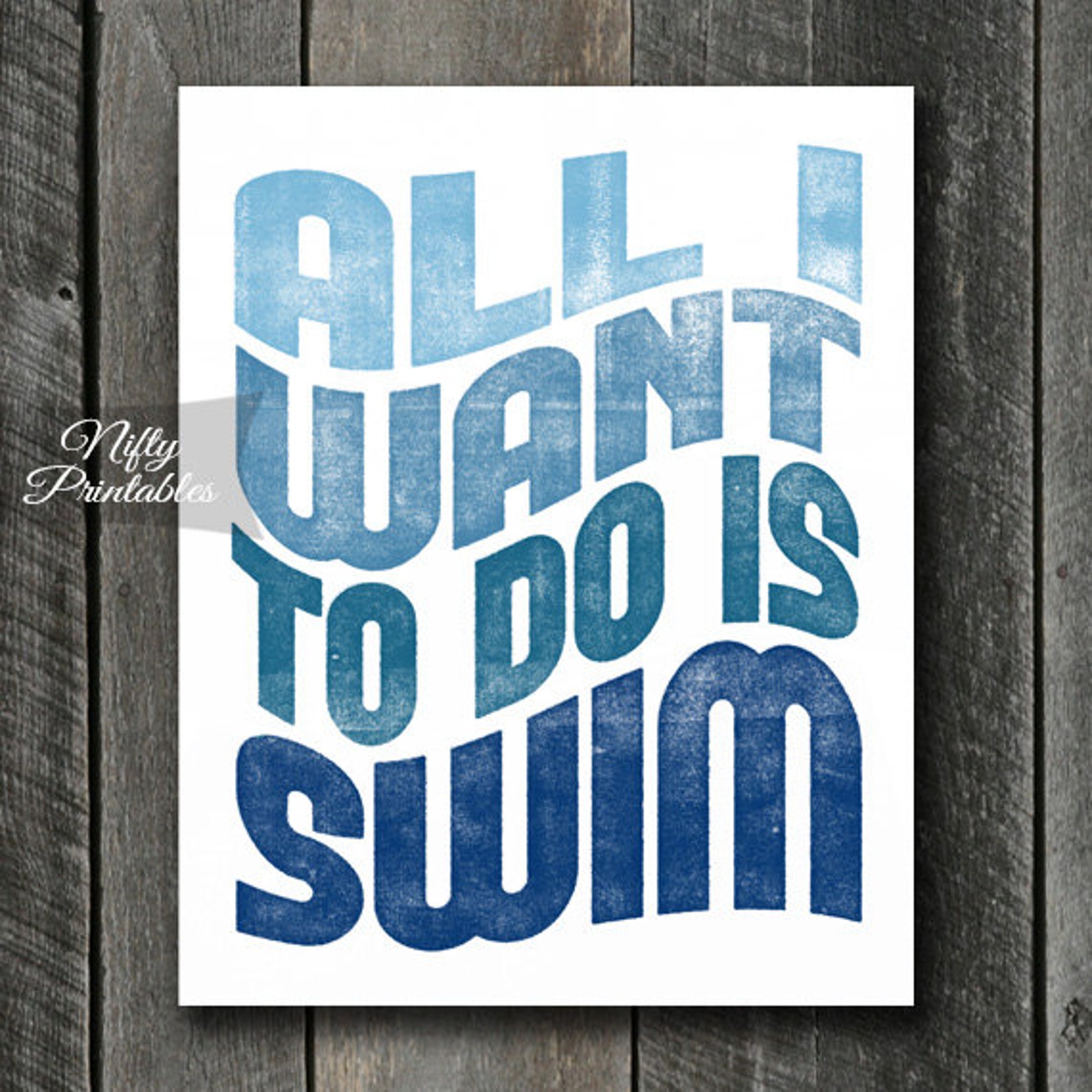 Swimming Print INSTANT DOWNLOAD Swimming Art Printable - Etsy