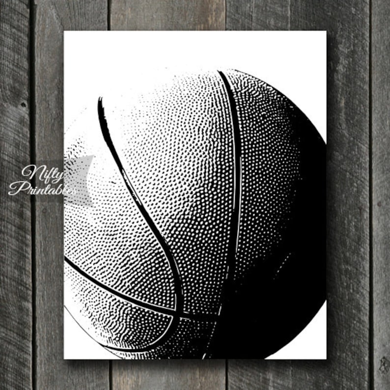 Basketball Print - INSTANT DOWNLOAD Basketball Art - Basketball Poster ...