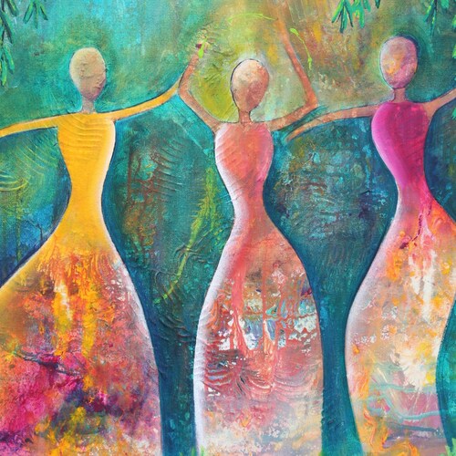 Moon Dance Print From Original Acrylic Painting Home Decor - Etsy