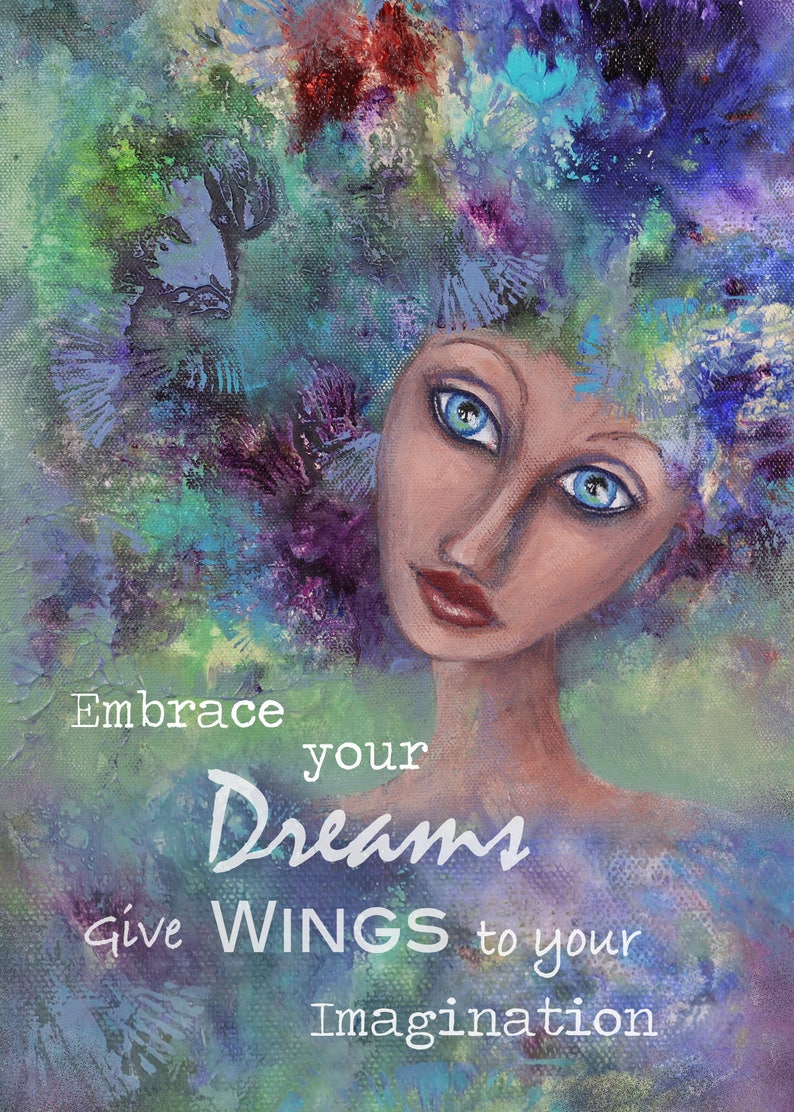 Embrace Your Dreams Inspirational Wall Art Print Home - Etsy