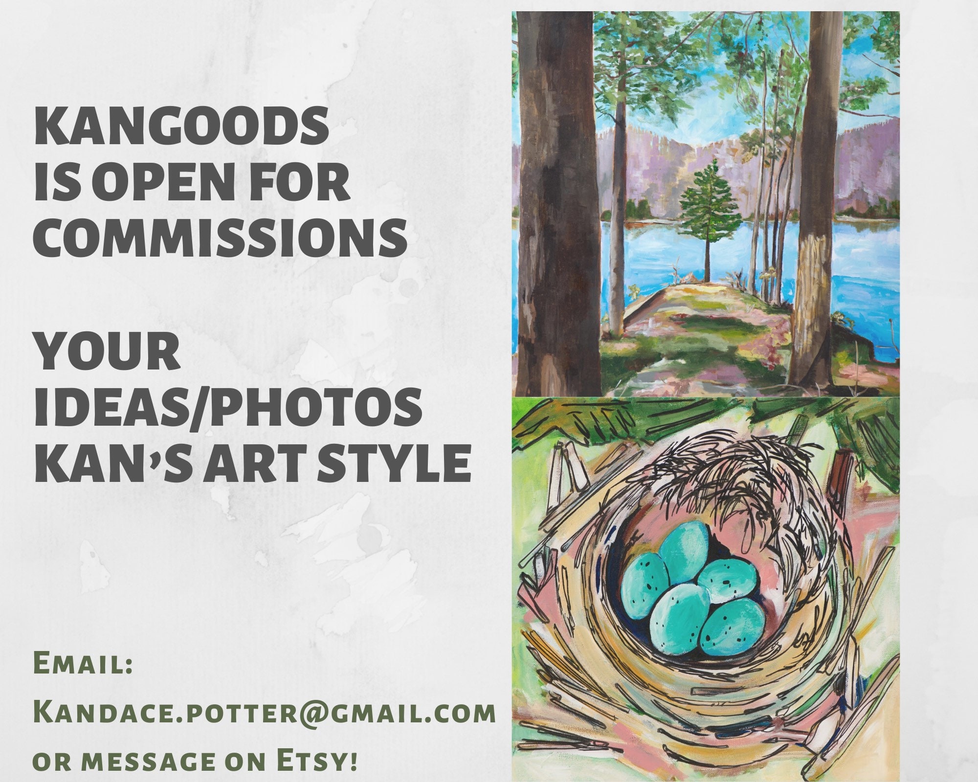 Robins Egg Original Canvas Wall Art by artist Kandace Potter. - Etsy.de