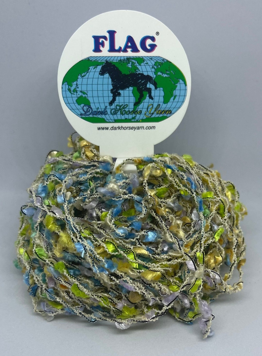 Dark Horse Yarns Flag #406 April Showers (green, Baby Blue, Lilac ...