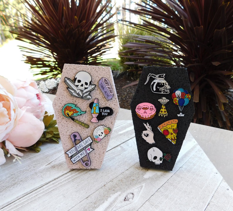 Coffin Pin Boards, Coffin Pin Board, Enamel Pin Display Board, Cork ...