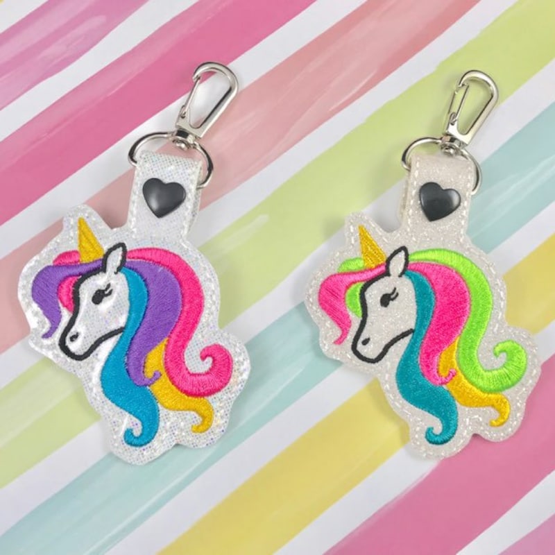 Unicorn Key Fob Keychain - Etsy