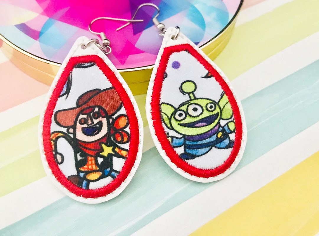 Applique Earrings Embroidery Design: Cartoon Characters (digital File ...
