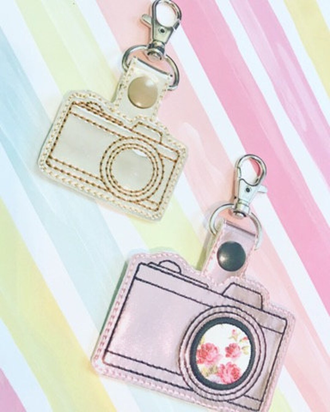 Camera Set Applique Set Snap Tab Embroidery Digital File Instant ...