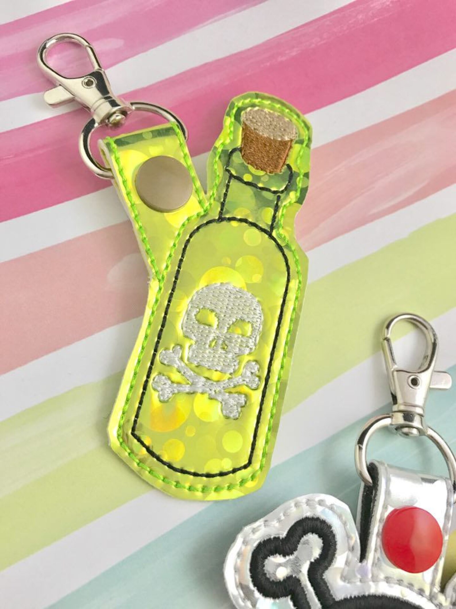 Poison Halloween Set Snap Tab Embroidery Digital File Instant - Etsy