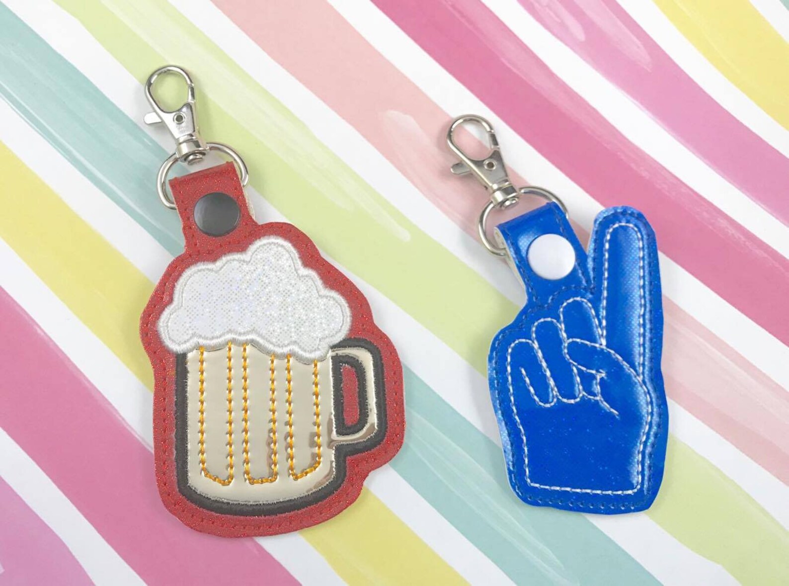 Beer Applique Set Snap Tab Embroidery Digital File Instant | Etsy