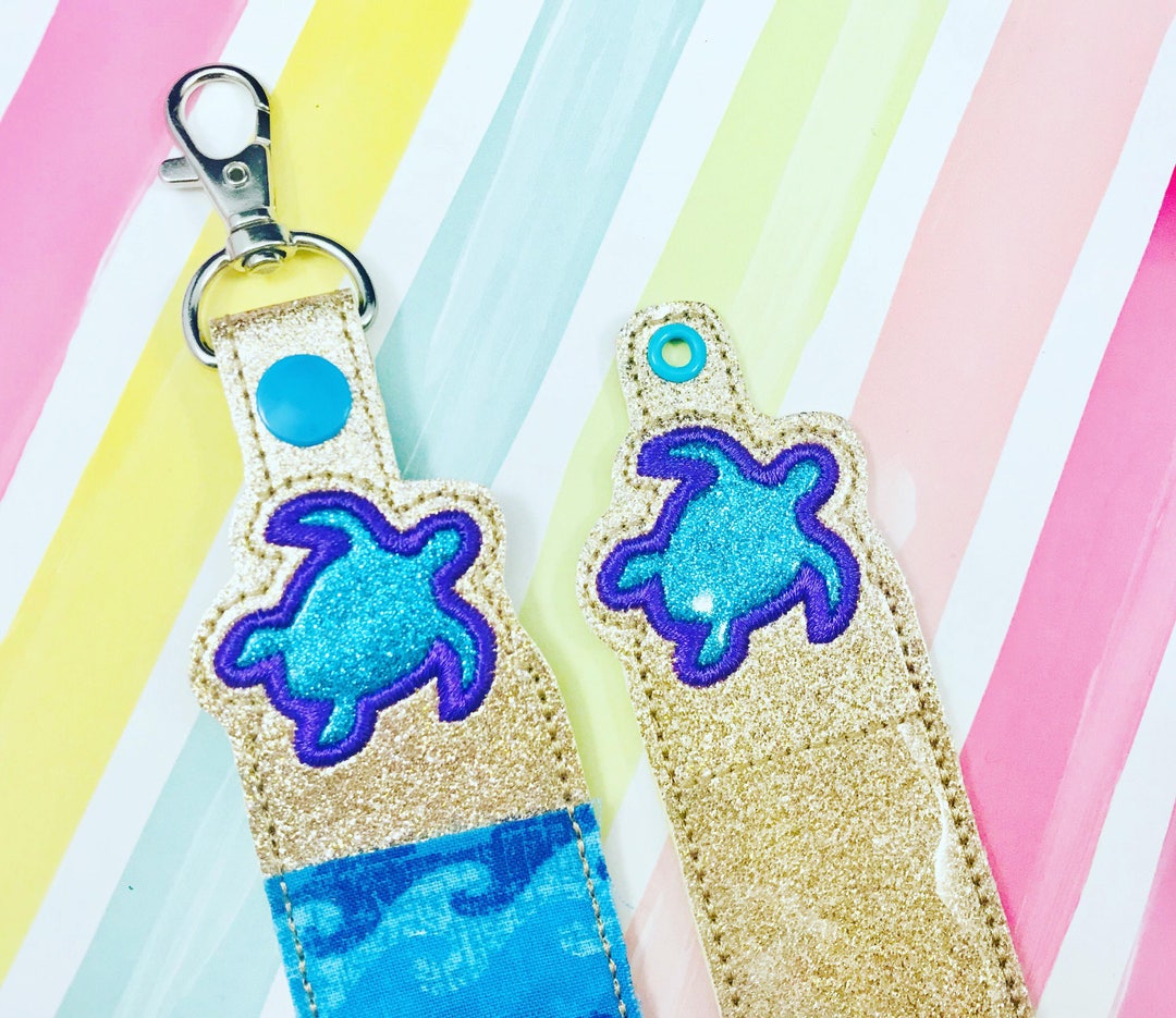 Sea Turtle Lip Balm Chapstick Set Snap Tab Embroidery Digital File ...