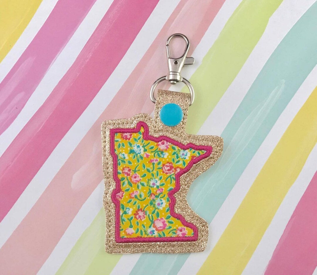 Minnesota Applique Snap Tab Embroidery Digital File Instant Download ...