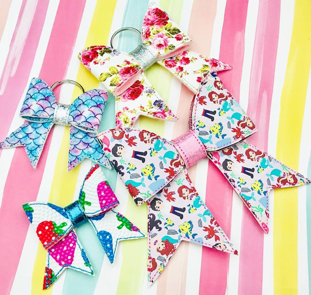 3D Bow Set- 3 Sizesembroidery Digital File: Key Fob Design (instant ...